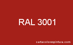 Carta de colores de pintura RAL Rojo | CartaColoresPintura.com