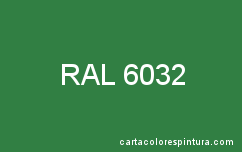 Carta de colores de pintura RAL Verde | CartaColoresPintura.com